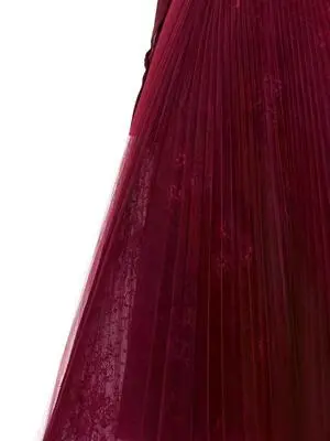 ARAFTU Pleated Lace Skirt