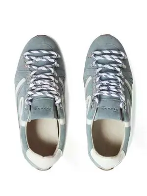 Claudie Pierlot Swing Leather Lace-up Sneakers - Blue