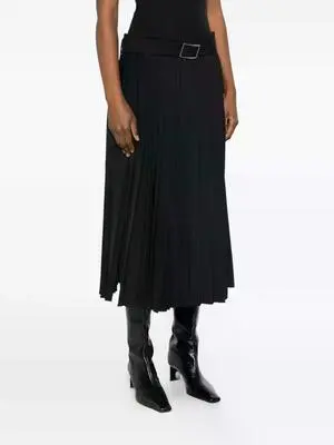 Sportmax Belted Pleated Midi Skirt