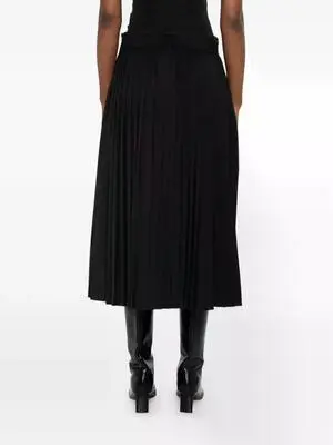 Sportmax Belted Pleated Midi Skirt