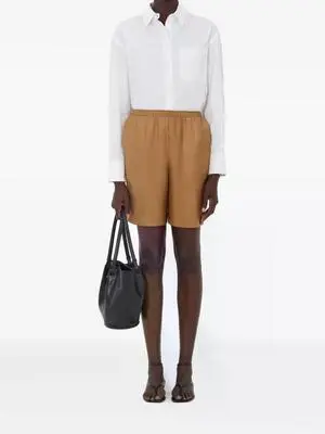 Loulou De Saison Zinia Silk Shorts - Brown