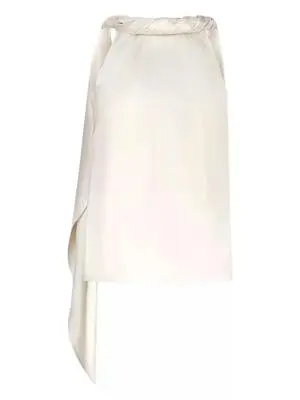 Loulou De Saison LouLou De Saison Sleeveless Twisted Collar Blouse Neutrals
