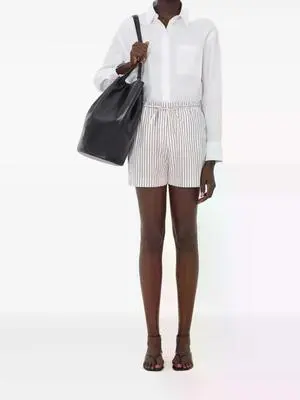Loulou De Saison Striped Drawstring Shorts - White