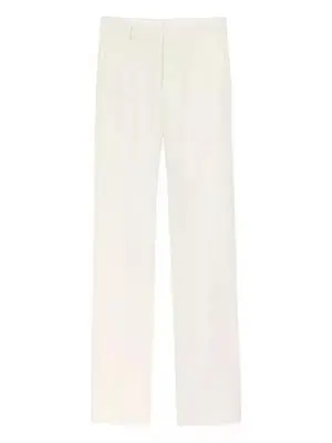 AMI Paris Blended Linen Straight Trousers