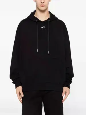 Off-White Drawstring Hoodie - Black