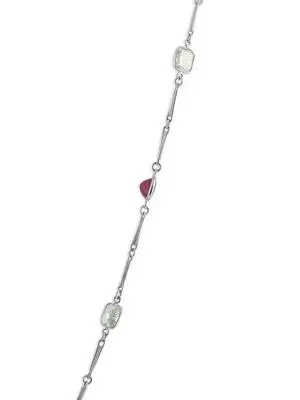 LB EXCLUSIVE Diamond And Ruby Necklace - Silver
