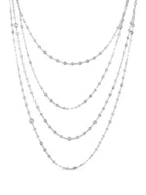 LB EXCLUSIVE Diamond Chain Necklace In Platinum - Silver