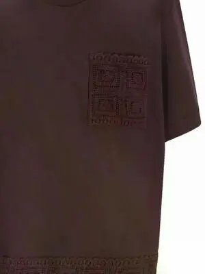 CHE Crochet Pocket T-shirt - Brown