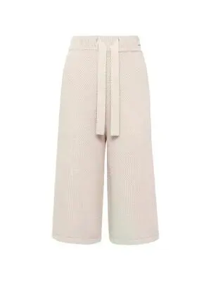 LANEUS Knitted Knee-length Shorts - Neutrals