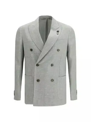LARDINI Double-breasted Blazer - Grey