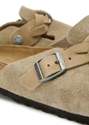 BIRKENSTOCK Boston Braided Suede Clogs