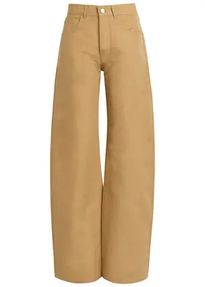 ARMARIUM Luke Wide-leg Cotton Trousers - Camel