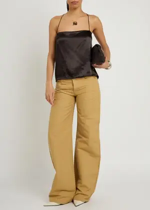 ARMARIUM Draped Back Satin Top
