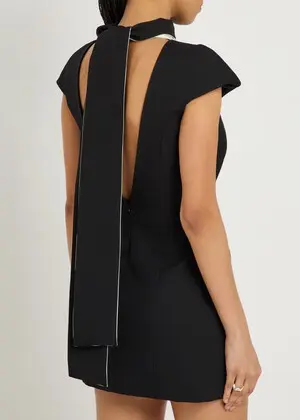 ARMARIUM Ersilia Reverse Collar Wool Mini Dress