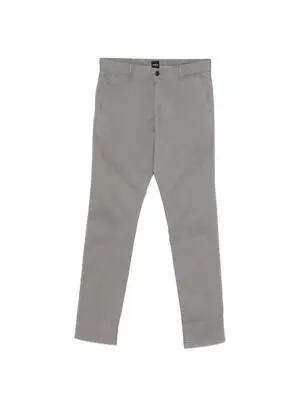 BOSS Textured Slim Fit Trousers - Grey