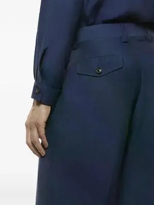LANEUS Buttoned Flap Pocket Trousers