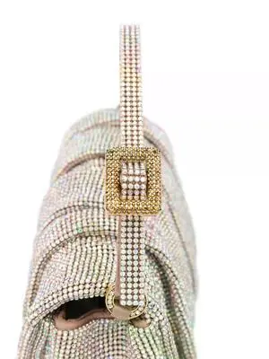 Benedetta Bruzziches Crystal Embellished Pleated Tote Bag
