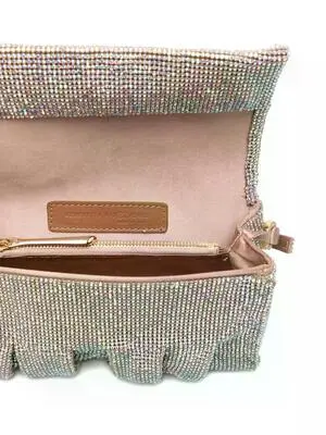 Benedetta Bruzziches Crystal Embellished Pleated Tote Bag