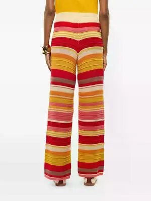LANEUS Striped Knitted Drawstring Trousers