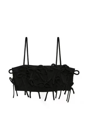 MSGM Cropped Cady Top With Knot Detailing