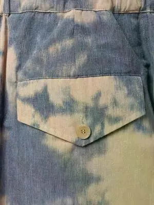 LANEUS Tie-dye Panelled Trousers
