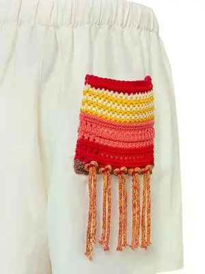 LANEUS Crochet Pocket Shorts