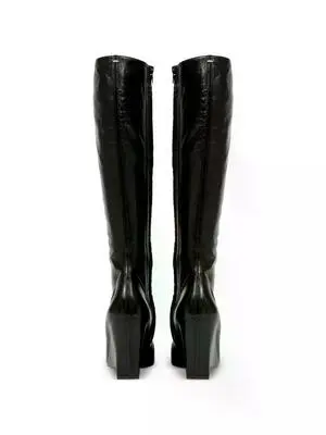 MAISON MARGIELA Heel-less Pointed Toe Wedge Boots - Black