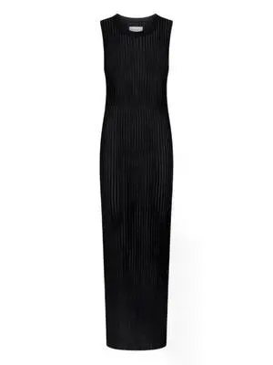 Loulou De Saison Icaria Ribbed Maxi Dress - Black