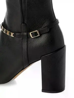 FERRAGAMO Chain-strap Block Heel Boots