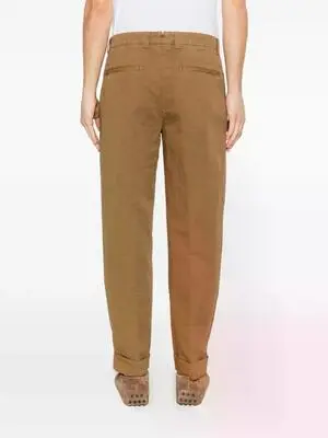 BERWICH Pleated Front Trousers - Brown