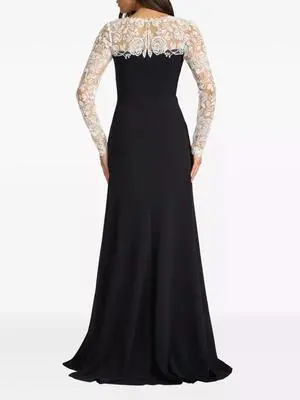 Tadashi Shoji Floral Lace Maxi Dress - Black