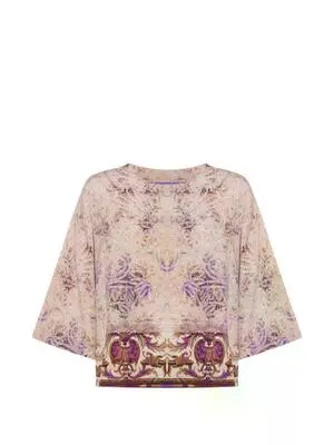 PIERRE-LOUIS MASCIA Paisley Print T-shirt - Purple