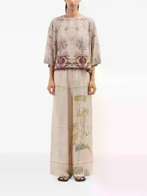 PIERRE-LOUIS MASCIA Paisley Print T-shirt - Purple