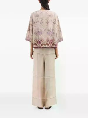 PIERRE-LOUIS MASCIA Paisley Print T-shirt - Purple