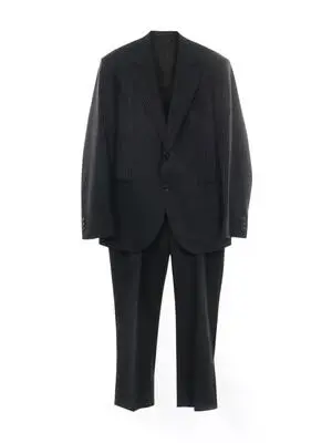 LOUIS VUITTON 2000s Stripe Single Breasted Suit - Black