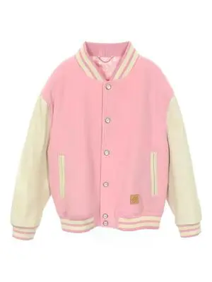 LOUIS VUITTON Leather-detail Varsity Jacket