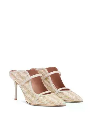 MALONE SOULIERS Maureen Striped Raffia 85mm Mules