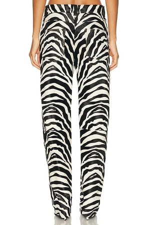 Khaite Callum Print Calf Hair Trousers - Zebra