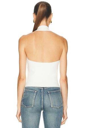 Simkhai Chloe Knit Halter Tank Top - Ivory