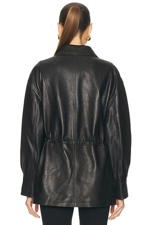 ARMA Maeve Leather Barn Jacket - Black