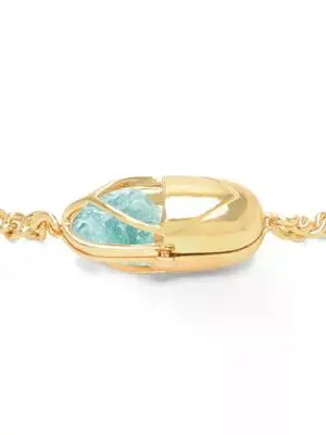 CAPSULE ELEVEN Crystal Aquamarine Necklace - Gold