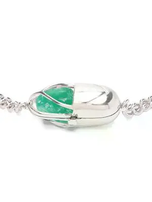 CAPSULE ELEVEN Crystal And Onyx Necklace - Silver