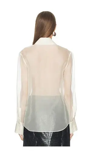 SEROYA Estella Silk Top - Beige
