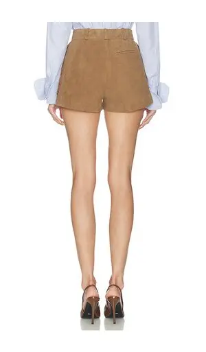 Monse Deconstructed Suede Shorts