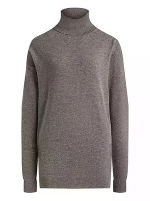 12 STOREEZ 12 STOREEZ Ribbed-Knit Turtleneck Sweater Grey