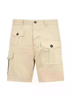 Dsquared2 Cargo Shorts With Button Fastening - Neutrals