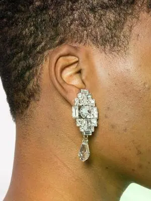 Alessandra Rich Bijoux Drop Earrings - Silver