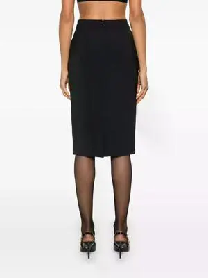 Elisabetta Franchi Logo Plaque Pencil Midi Skirt