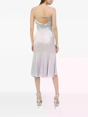 TRUSSARDI Cowl-neck Paneled Midi Dress