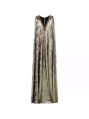 GEMY MAALOUF Metallic Embellished Maxi Dress - Grey